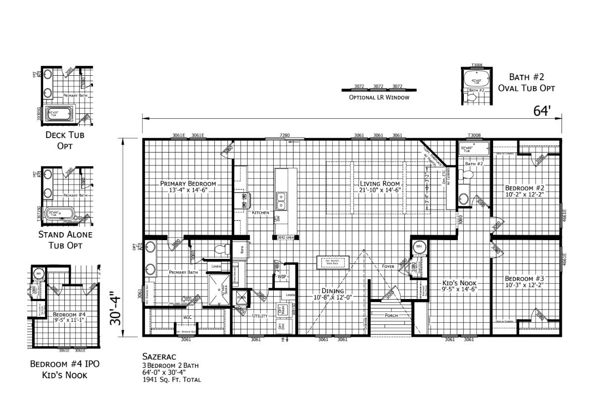 Premier Sazerac 3264H32345 - Texas Built Mobile Homes